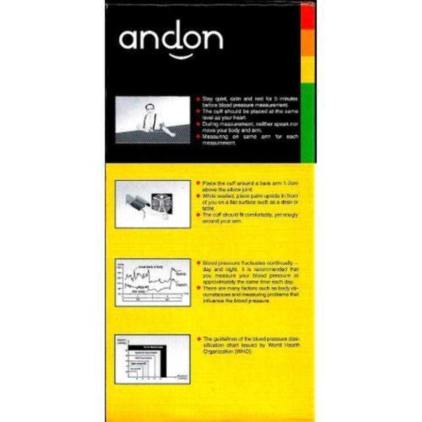 ANDON ARM BLOOD PRESSURE MONITOR WITH MEMORY
